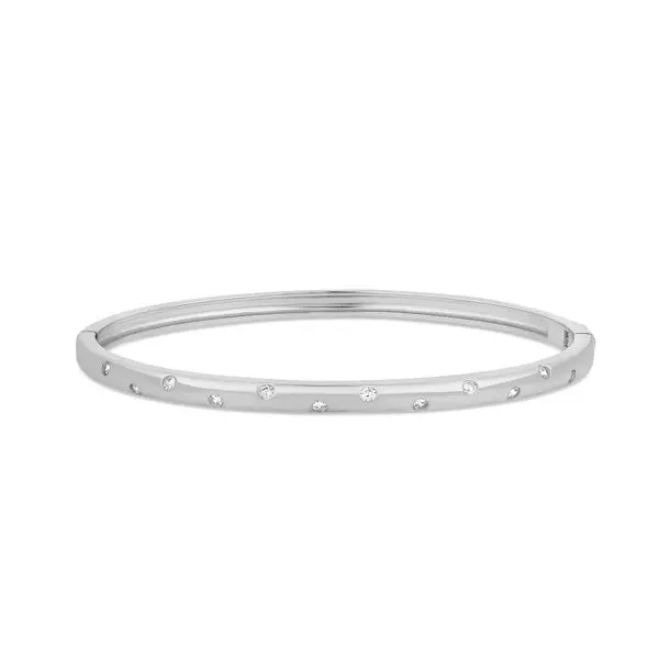 SHYMI Inlay Stone Bangle - Silver