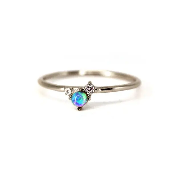 VICSTONENYC FINE JEWELRY Opal And Diamond Ring - White