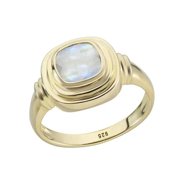 AUREE JEWELLERY California Cushion Moonstone Ring - White