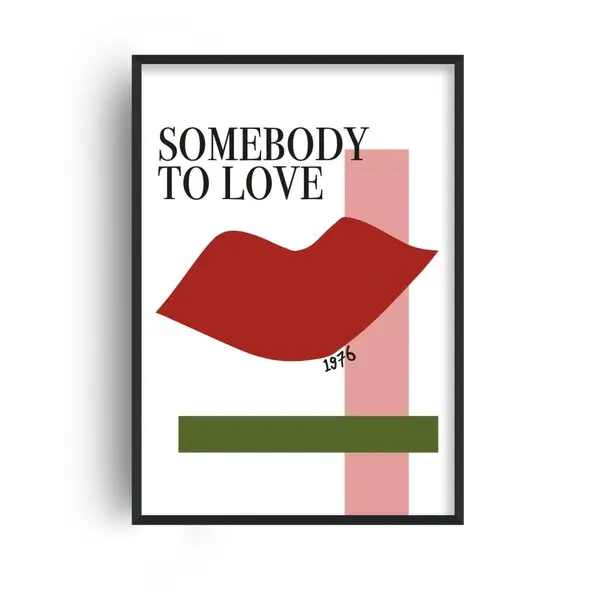 FANCLUB Somebody To Love Retro Music Giclée Art Print - White