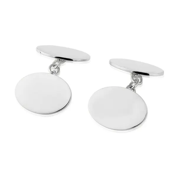 AUREE JEWELLERY Albemarle Sterling Oval Cufflinks - Silver