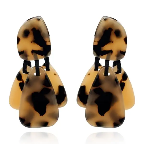MICHAEL NASH JEWELRY Patrizia Tortoise Resin Drop Earrings - Brown