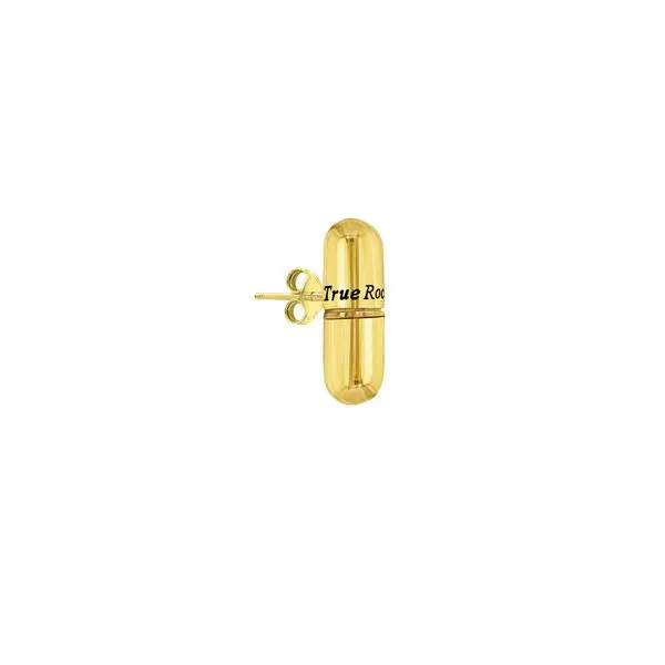 TRUE ROCKS Pill Stud Earring - Gold