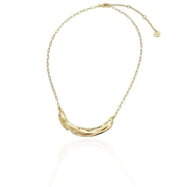 RARE MATTERS JEWELRY Tidal Arc Necklace - Gold
