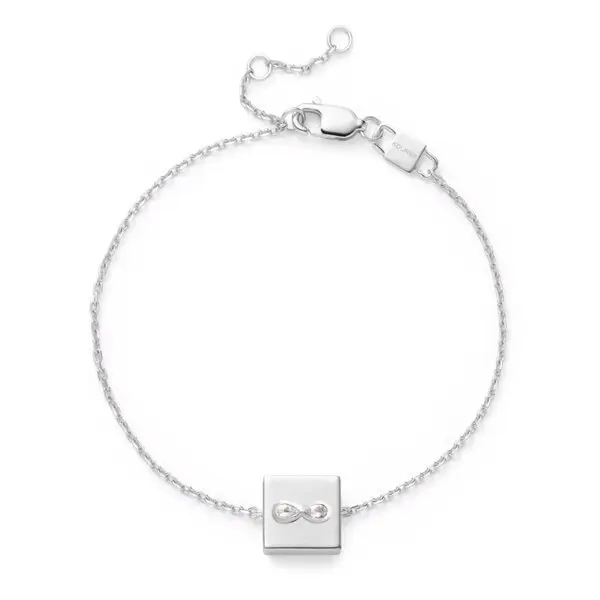 KOUREE Sterling Charm Bracelet With White Topaz - Silver