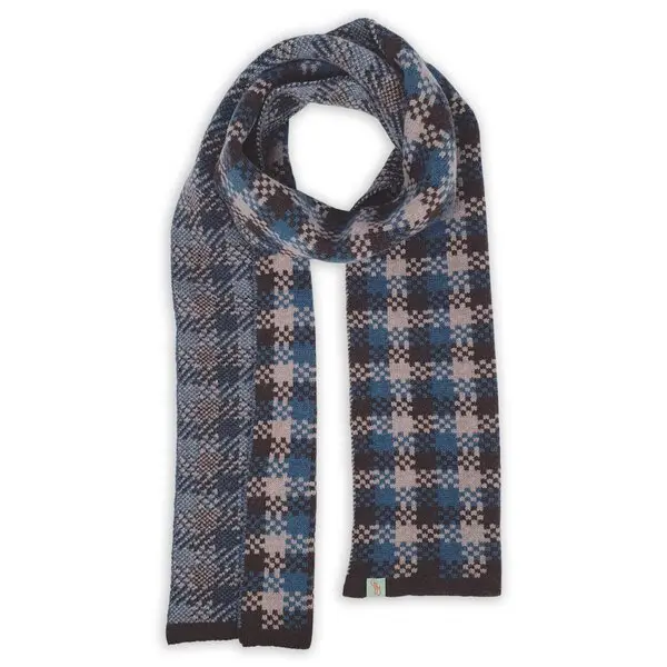OTTO & SPIKE Brown / Blue / Neutrals Scarves Picnic Ristretto Brown - Brown/blue