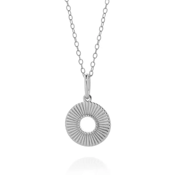 NELLOU JEWELLERY Solar Circle Necklace - Silver
