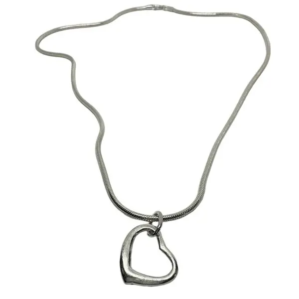 TG-JEWELLERY BY TAMARA GERVASIO Sterling Heart Snake Chain Necklace - Silver