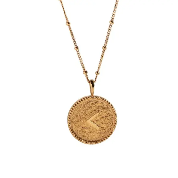 CLAIRE HILL DESIGNS Kind Coin Vermeil Medallion Necklace - Gold