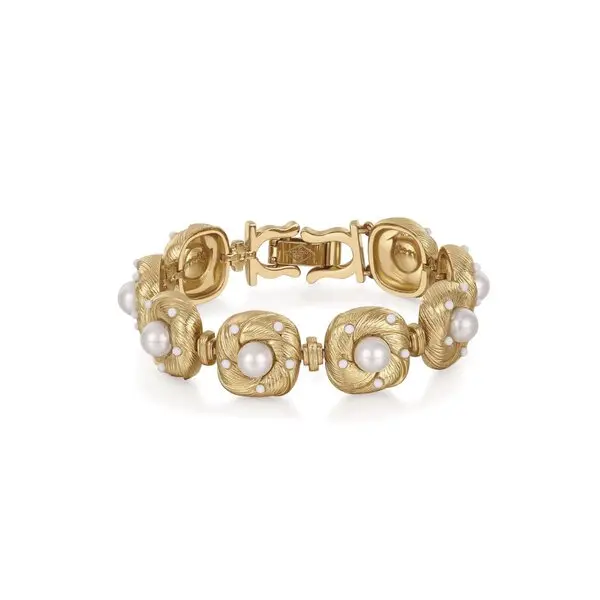 RETRO CHIC Canary Bracelet - Gold/white