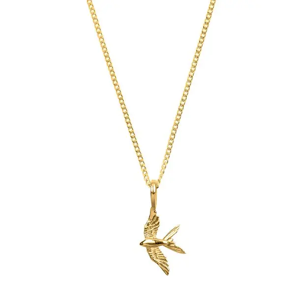CHARLOTTE'S WEB JEWELLERY Swallow In Flight Necklace - Gold