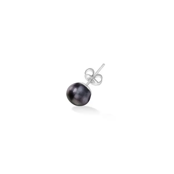 DOWER & HALL Peacock Timeless Freshwater Pearl Stud - Black