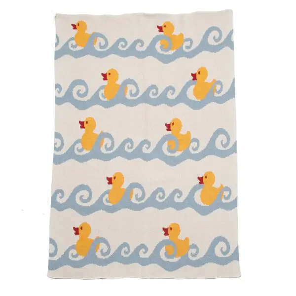 In2green Baby Cotton Knit Blanket Ducky - Yellow