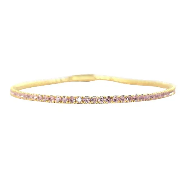 HARFI Pink Tourmaline Tennis Bracelet - Pink/gold