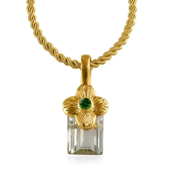 EMMA CHAPMAN JEWELS Clara Amethyst Pendant - Green