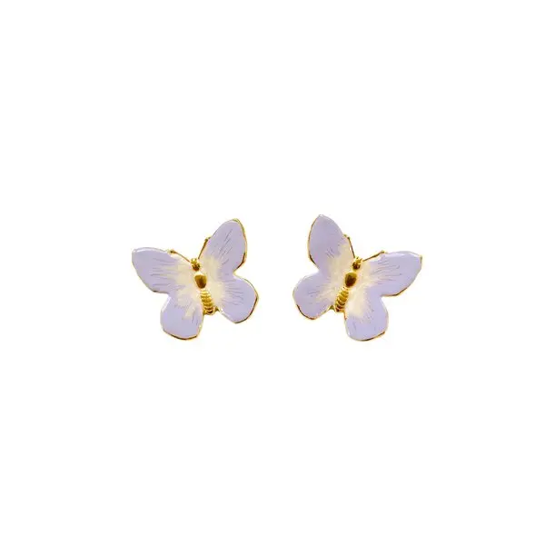THE PINK REEF Butterfly Stud Earrings - Purple
