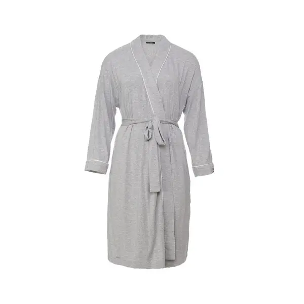 PRETTY YOU Bamboo Kimono Robe In Marl - Grey