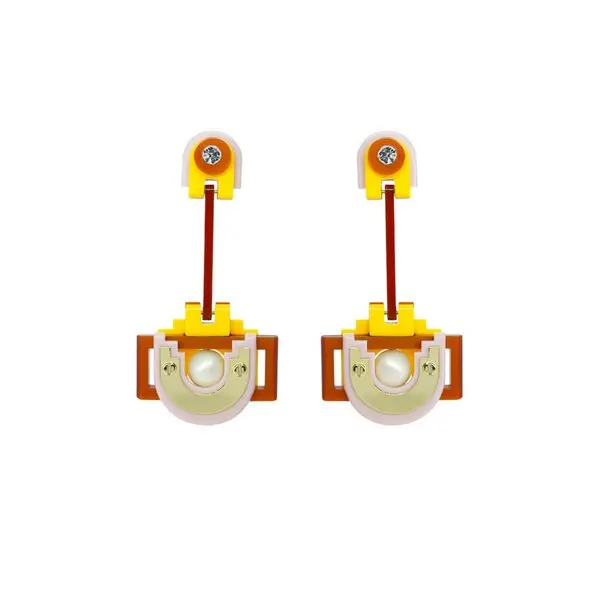 GISSA BICALHO Maya Dangle Earrings - Brown