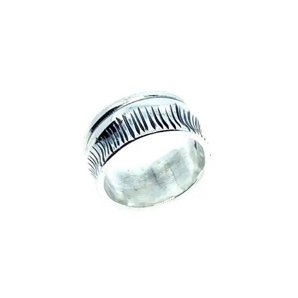 TG-JEWELLERY BY TAMARA GERVASIO Sterling Silver Barrel Statement Ring - Silver/black