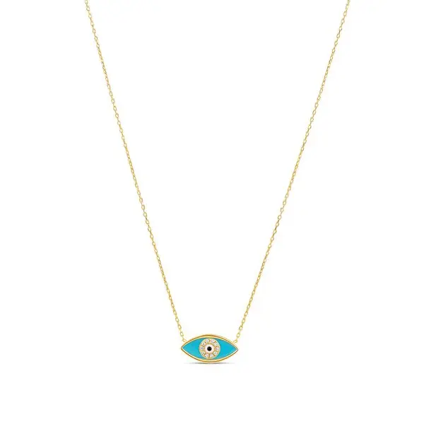 SHYMI Evil Eye Necklace - Blue/gold
