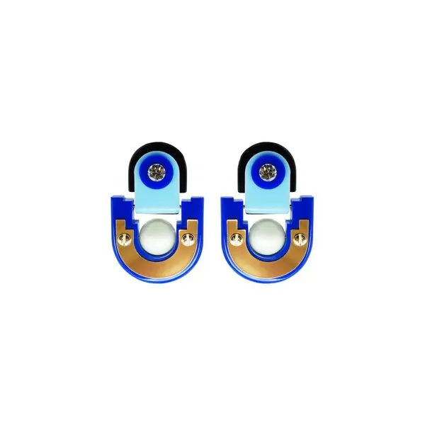 GISSA BICALHO Short Tikal Acrylic Earrings - Blue
