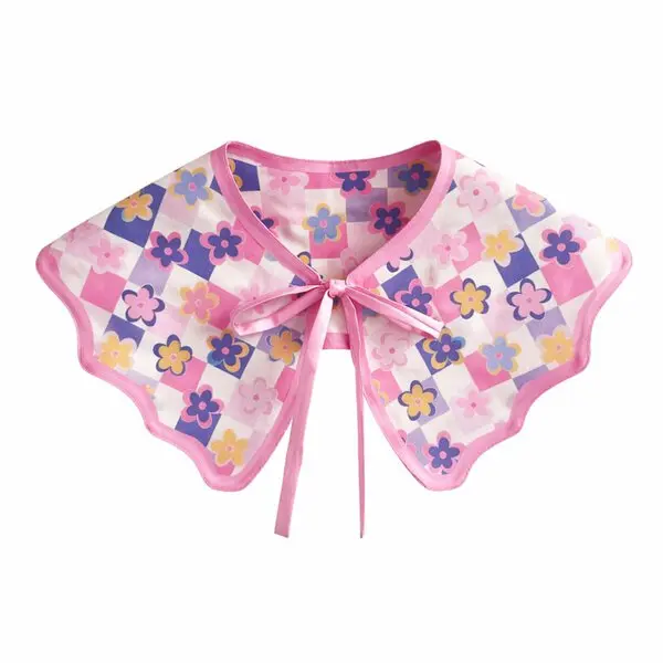 MY LITTLE NATURE Detachable Floral Print Collar - Pink