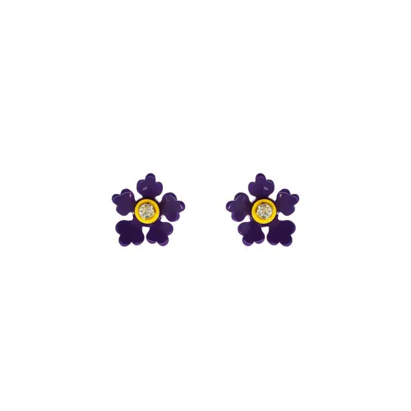 GISSA BICALHO Flower Acrylic Earrings - Red