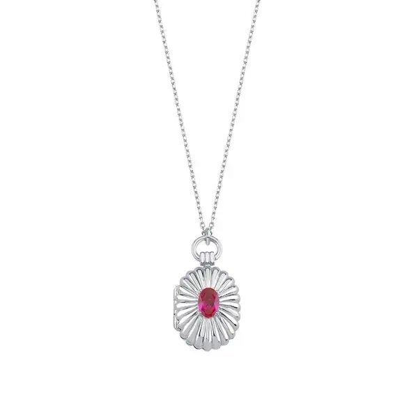 LINYA JEWELLERY Medallion Locket Necklace - Silver