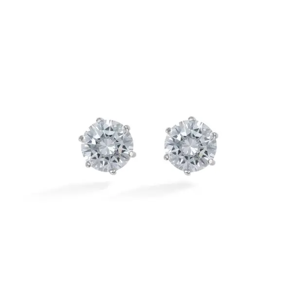 SHABELLA NYC Stud Zirconia Earrings - Silver