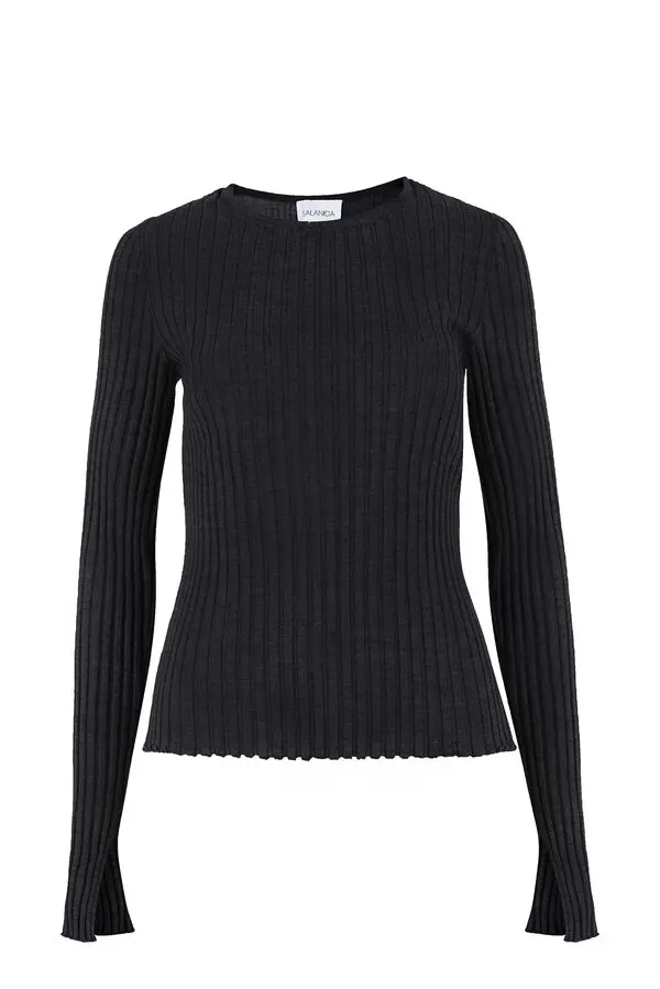 SALANIDA Brera Merino Long-sleeve Top - Black