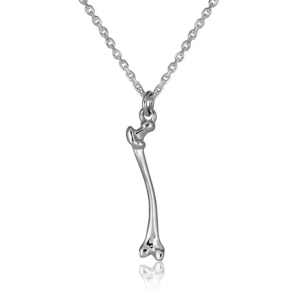 CARTOGRAPHY Femur Bone Necklace - Silver