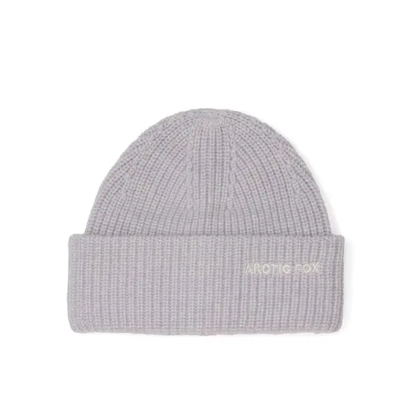 ARCTIC FOX & CO. Embroidered Merino Wool Beanie - Grey