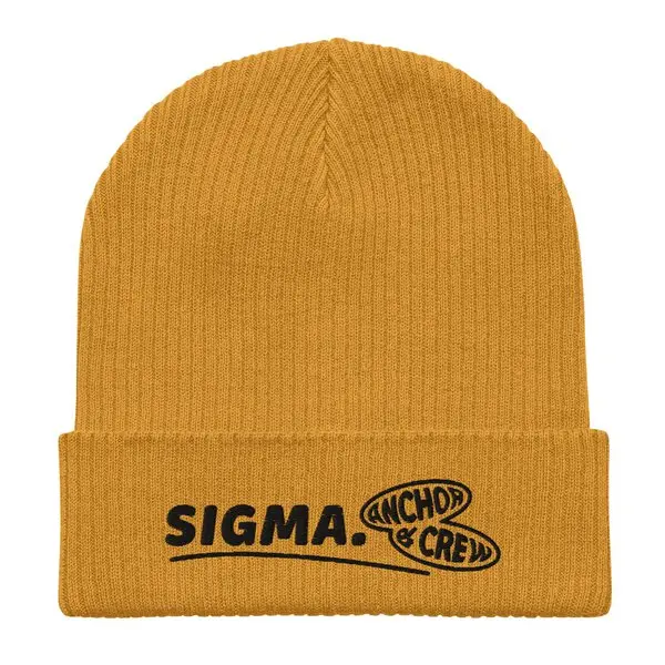 ANCHOR & CREW Organic Cotton Embroidered Beanie - Yellow