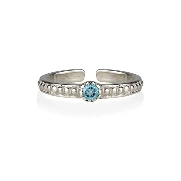 CHARLOTTE'S WEB JEWELLERY Lalita Ring With Blue Topaz - Silver/blue