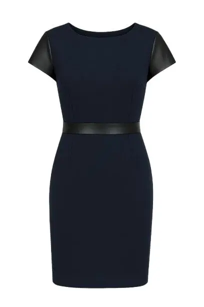 CONQUISTA Pleather Detail Dress