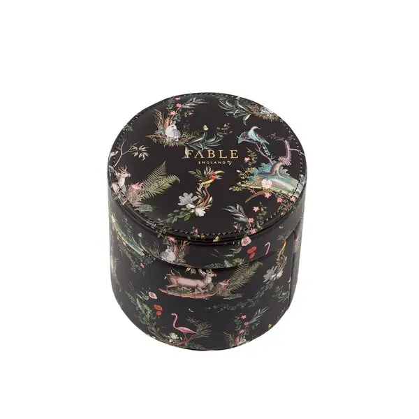 FABLE ENGLAND Wonderland Round Jewellery Box - Black