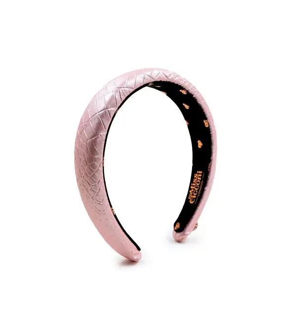 MISS CICCONI Miss Moneypenny Headband - Rose Gold/pink