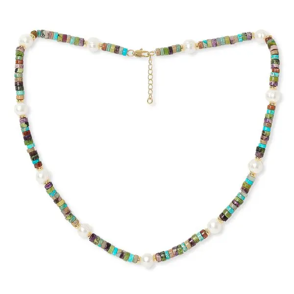 PEARLS OF THE ORIENT ONLINE Nova Cultured Freshwater Pearl Necklace - Blue