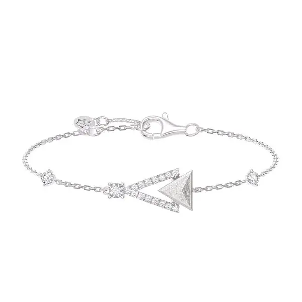 AWNL Triangle Meteorite Sterling Bracelet - Silver