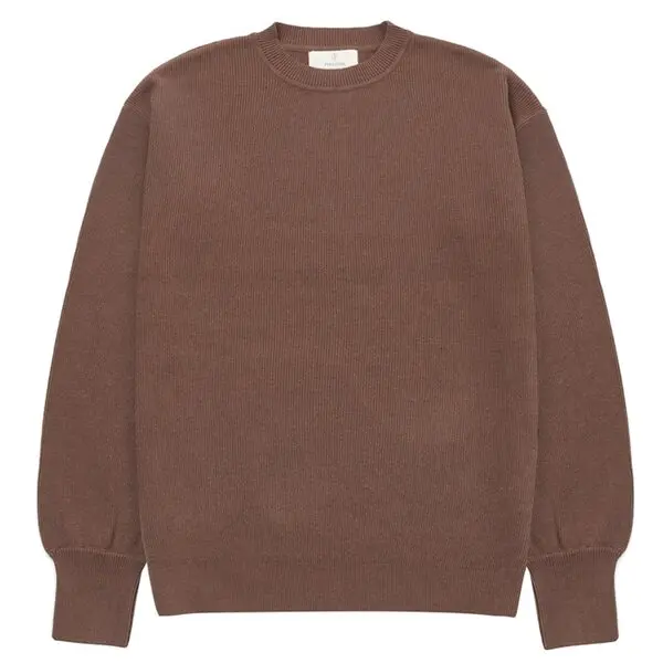 PERALUNA O-neck Pullover With Shirred Sleeves