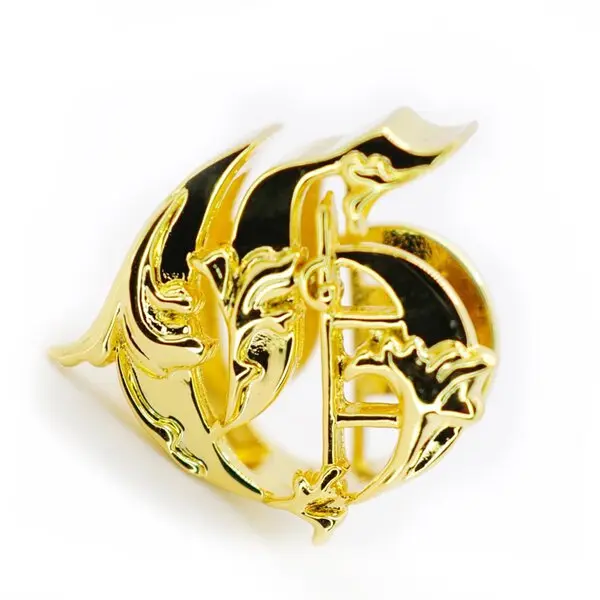 NUGGETS & KARATS Plated Letter G Gothic Charm Pendant - Gold
