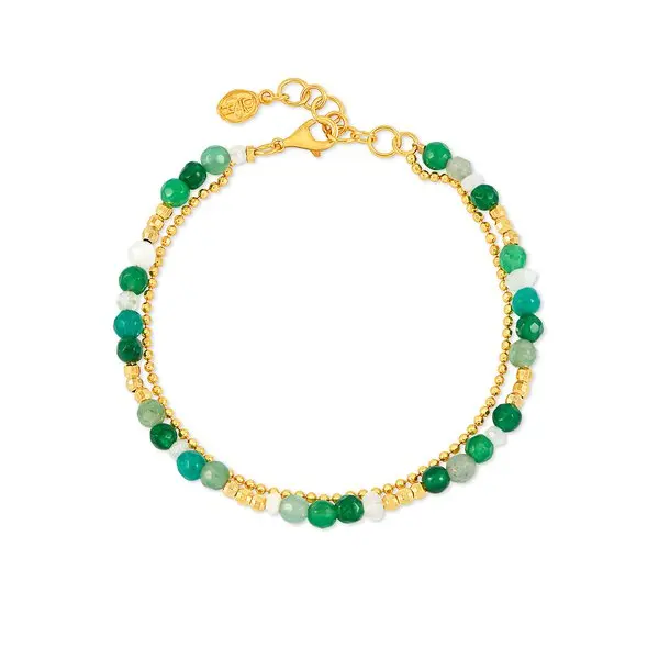 DOWER & HALL Evergreen Faceted Bead Orissa Vermeil Bracelet - Gold