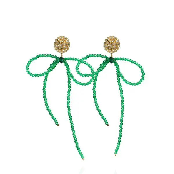 SAULE LABEL Lucia Earrings - Green/gold