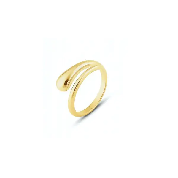 SPERO LONDON Signature Sterling Silver Stacking Snake Ring - Gold