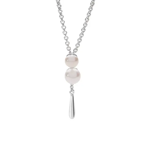 LUCY QUARTERMAINE Solid Sterling Royal Pearl Drop Pendant - Silver
