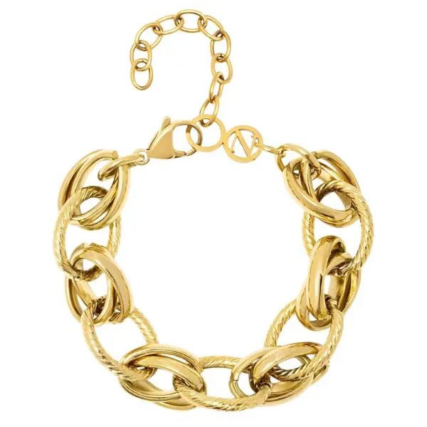 NIALAYA JEWELRY Mixed Link Bracelet - Gold