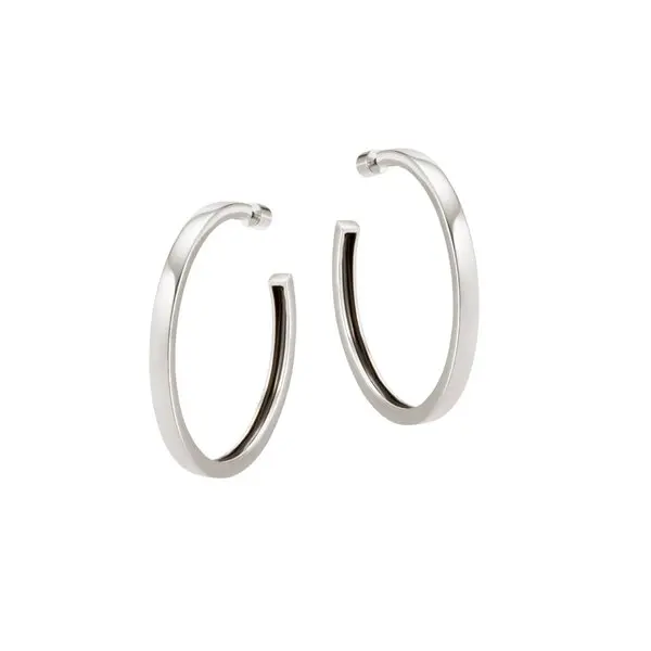 ARMINE + AMBROSE Big Dreams Hoop Earrings - Black/silver