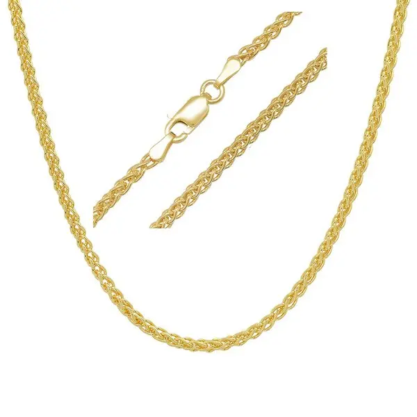 KYLIE HARPER Italian Foxtail Wheat Chain 18 - Gold