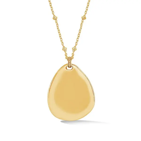DOWER & HALL Pebble Pendant Necklace - Gold