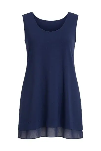 CONQUISTA A-line Dress With Sheer Layer
